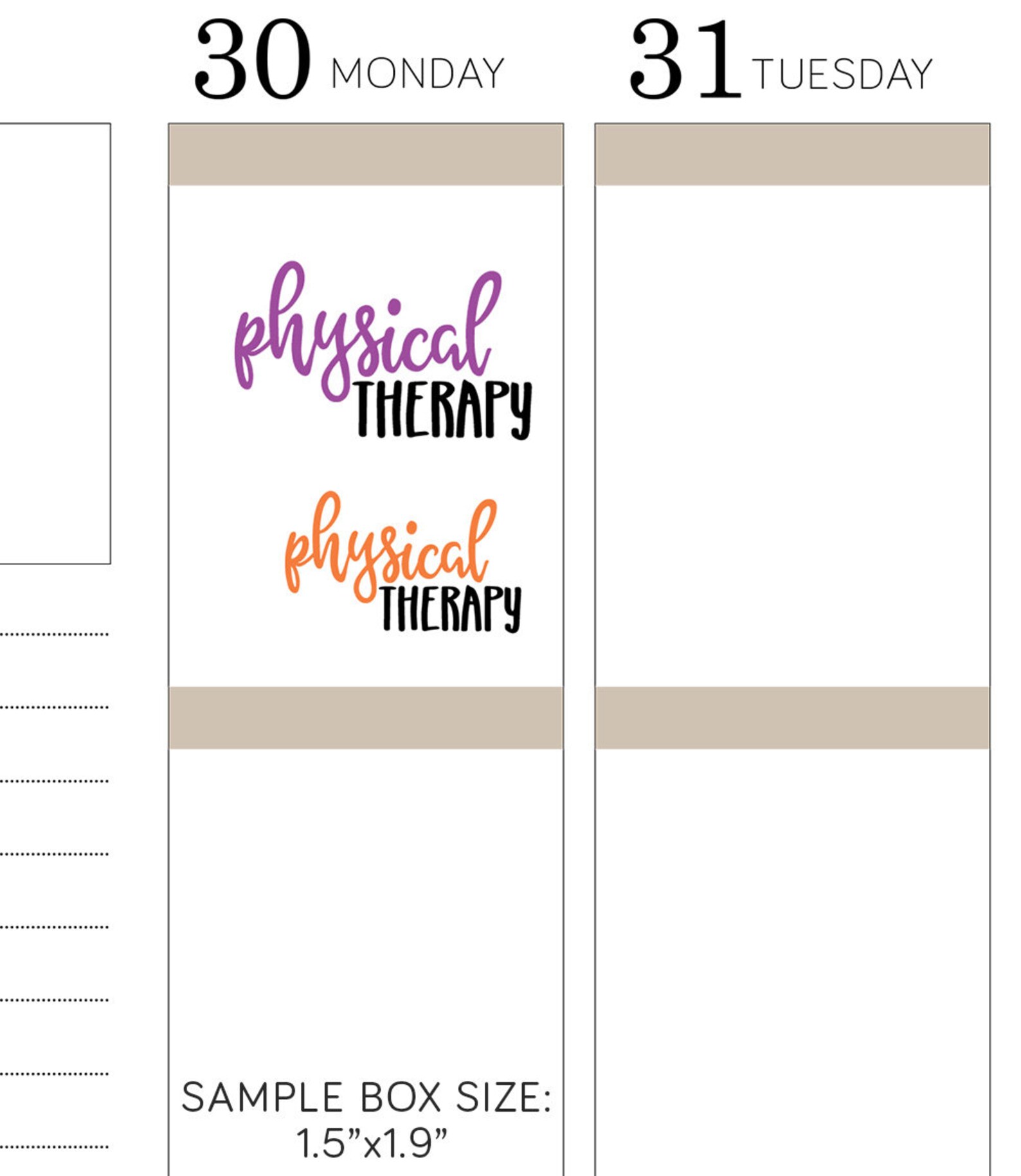 PHYSICAL THERAPY Script Planner Stickers Physical Therapy - Etsy