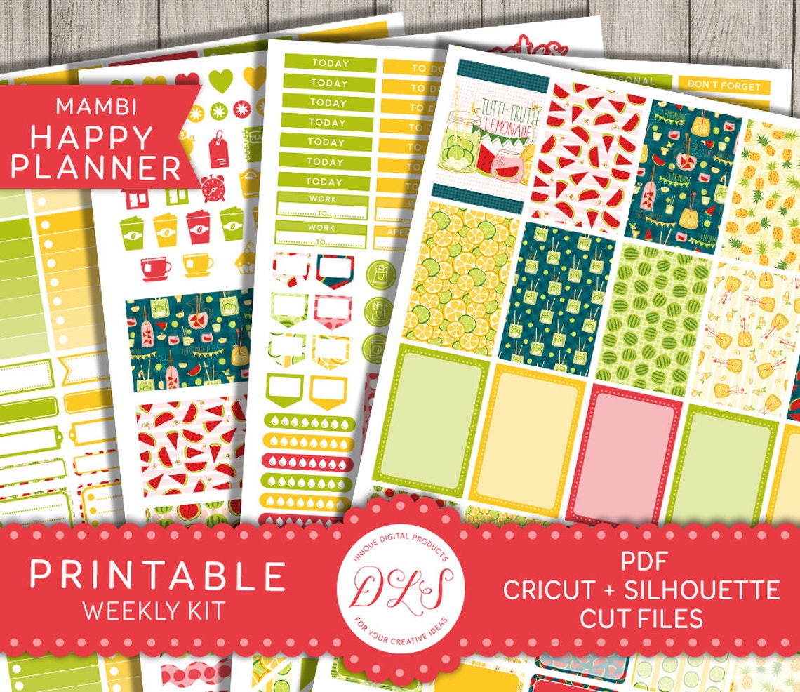 Happy Planner Printable Happy Planner Weekly Kit Mambi - Etsy