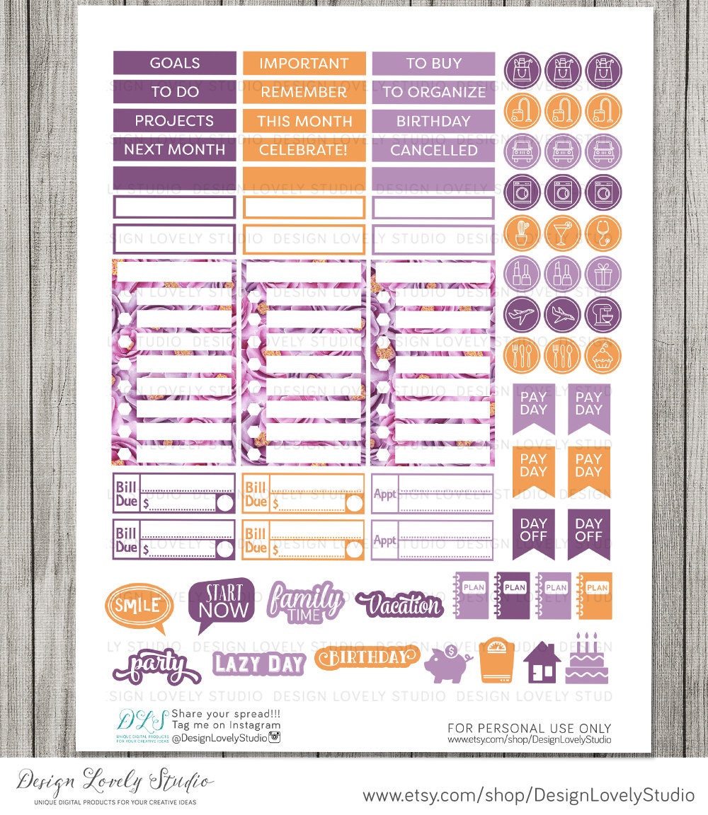 Big Happy Planner Monthly Kit Printable Big Happy Planner - Etsy