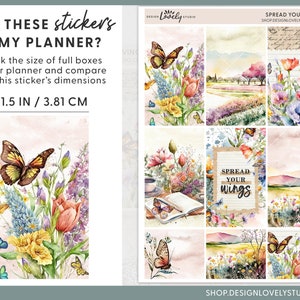 Butterfly Planner Stickers, Spring Stickers, Summer Stickers, Printable ...