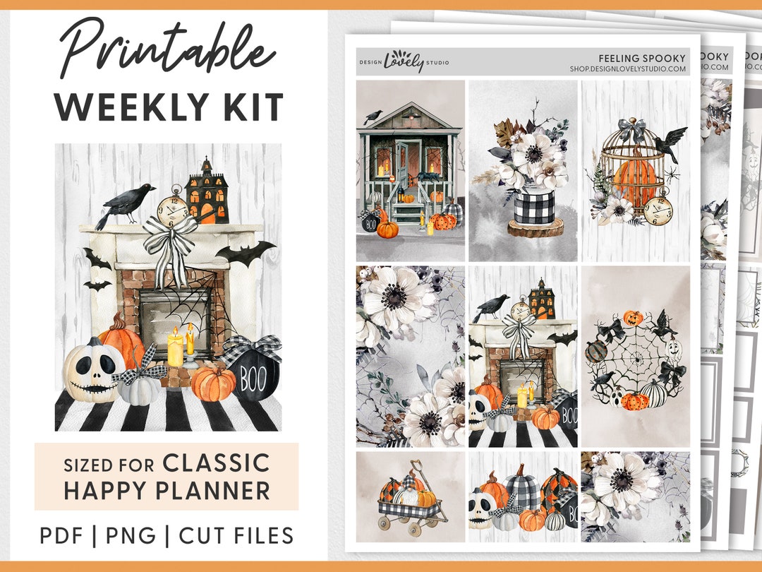 Halloween Planner Stickers, Happy Planner Printable Stickers, Fall ...
