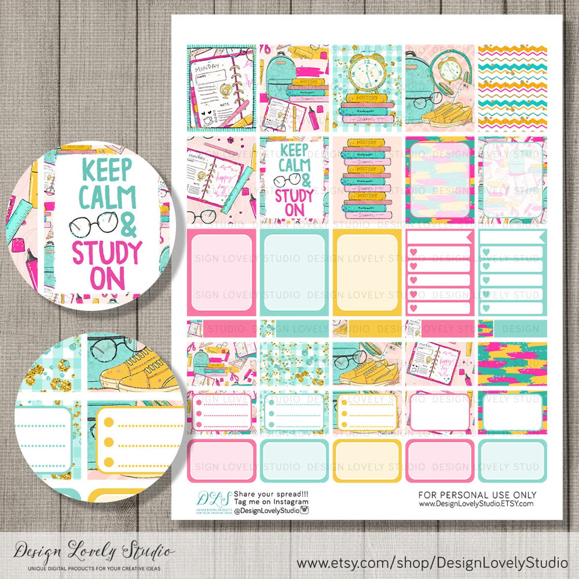 BACK TO SCHOOL Planner Stickers Printable Back to School | Etsy