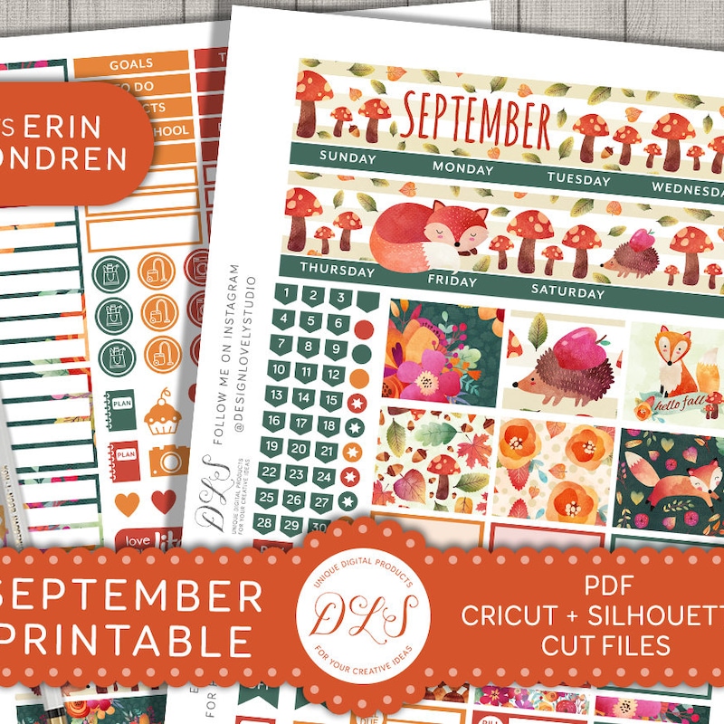 September Stickers - Etsy