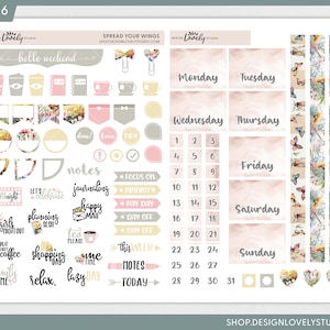 Butterfly Planner Stickers, Spring Stickers, Summer Stickers, Printable ...