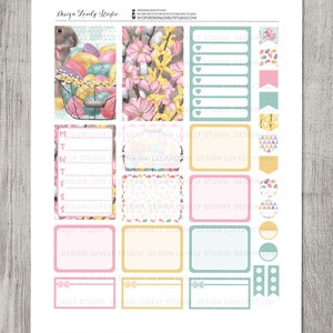 EASTER Planner Stickers Kit, Printable Big Happy Planner Easter ...