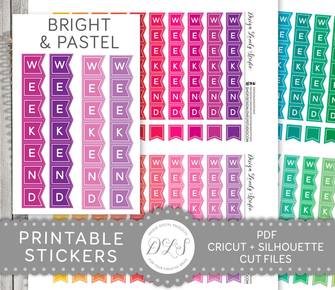 Printable Horizontal Weekend Banners Horizontal Weekend - Etsy