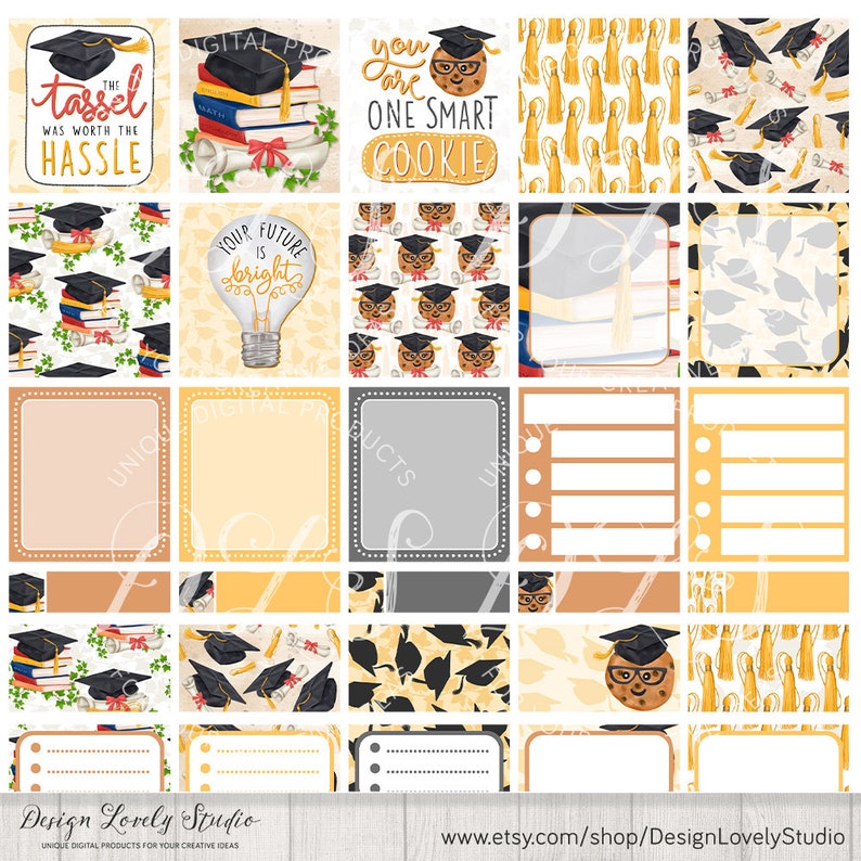 Printable Graduation Planner Kit Graduation Planner Stickers - Etsy