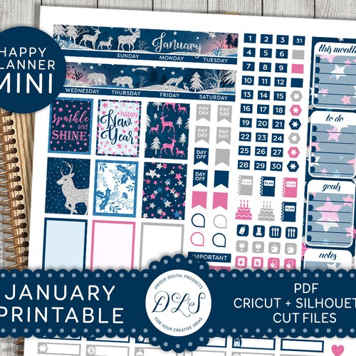 December Planner Stickers December Monthly Kit Mini Happy - Etsy