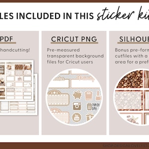Printable Coffee Lover Planner Stickers Bundle, Coffee Themed Stickers ...