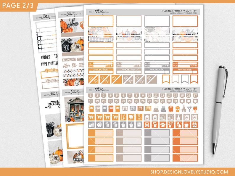 October Planner Stickers Happy Planner Monthly Sticker Kit - Etsy