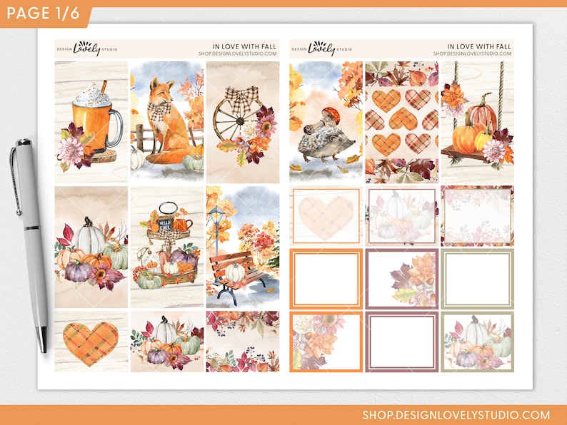 Happy Planner Printable Stickers Fall Planner Stickers - Etsy