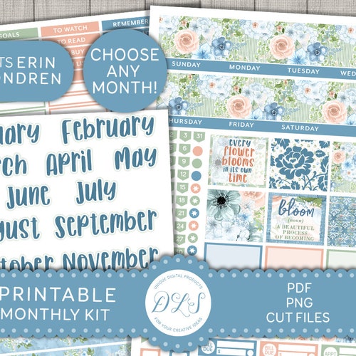 Printable NOTES PAGE Stickers for Erin Condren Life Planner | Etsy