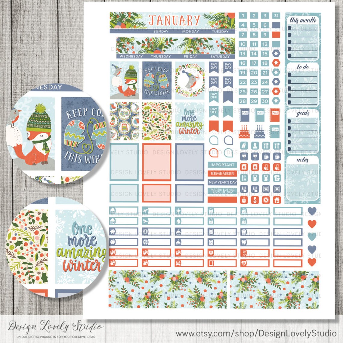 January Mini Happy Planner Stickers Mini Happy Planner | Etsy