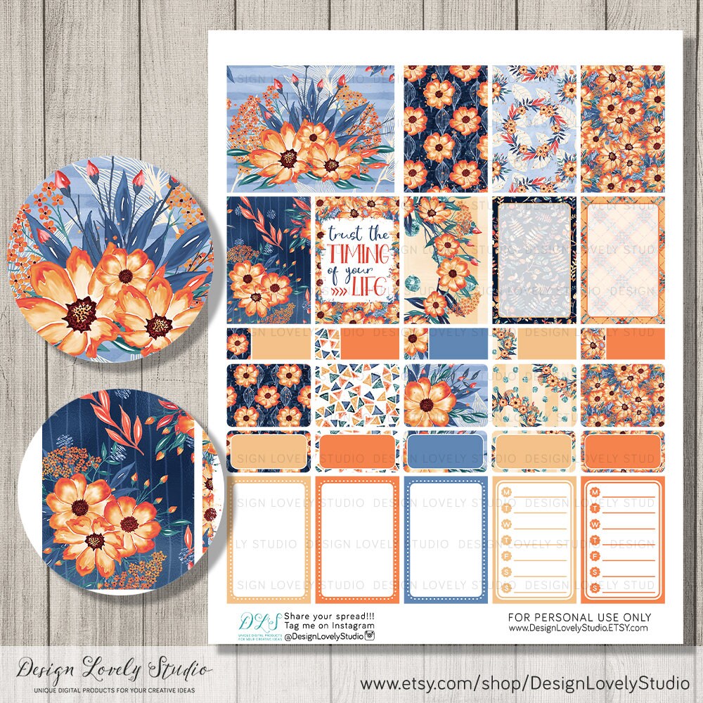 Happy Planner PRINTABLE Weekly Kit Fall Planner Stickers - Etsy