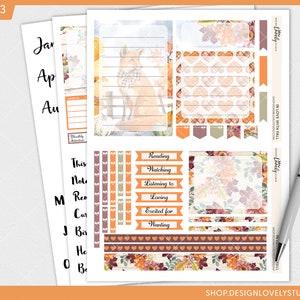 Notes Page Sticker Kit, Printable Planner Stickers, Monthly Sticker Kit ...