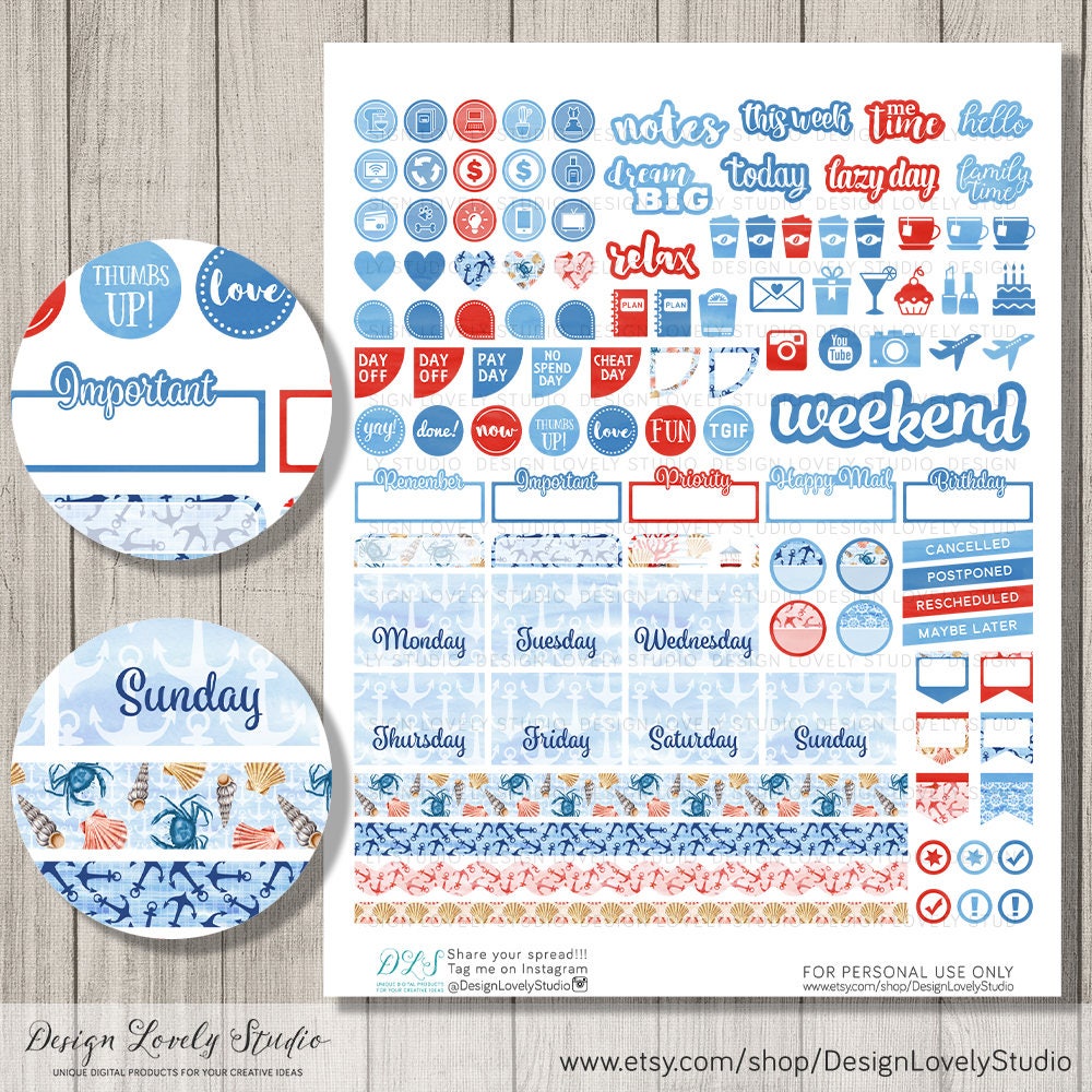 Happy Planner Stickers, Happy Planner Weekly Printable, Weekly ...