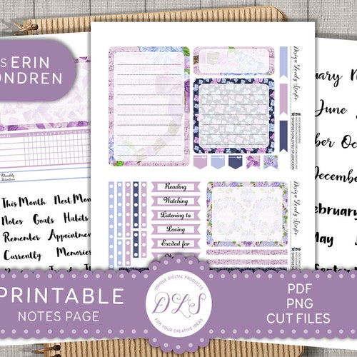 Printable DECEMBER Notes Page Stickers December Planner Kit - Etsy