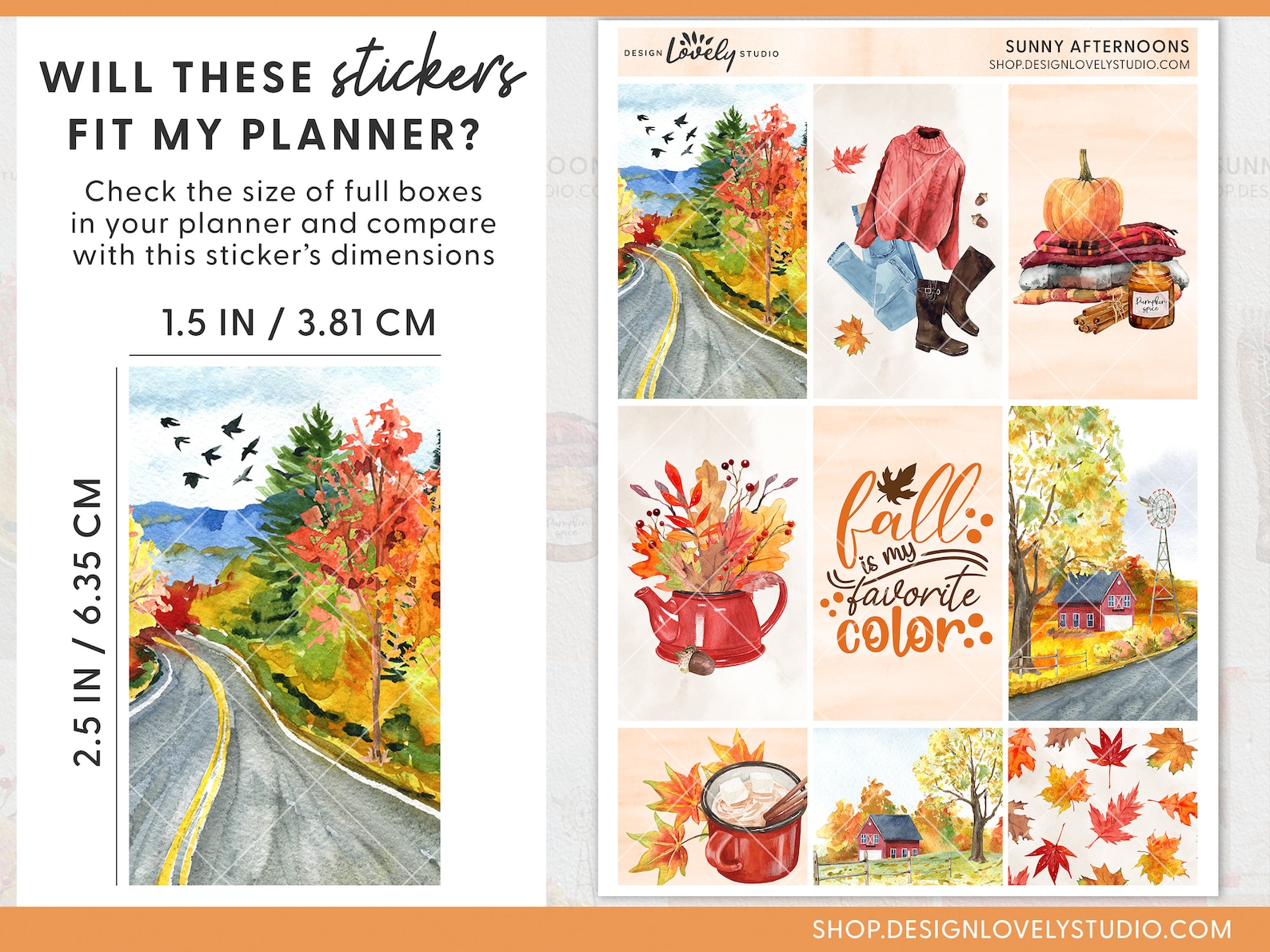 Happy Planner Stickers Kit Fall Planner Stickers Weekly - Etsy