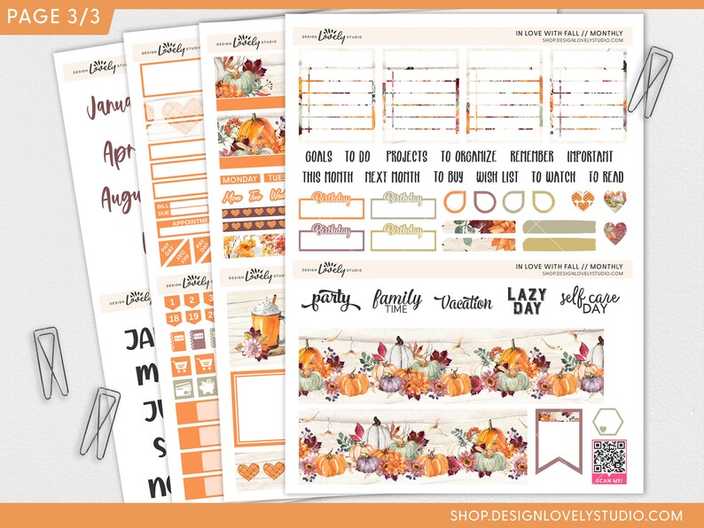 Happy Planner Printable Stickers, Happy Planner Monthly Sticker Kit ...