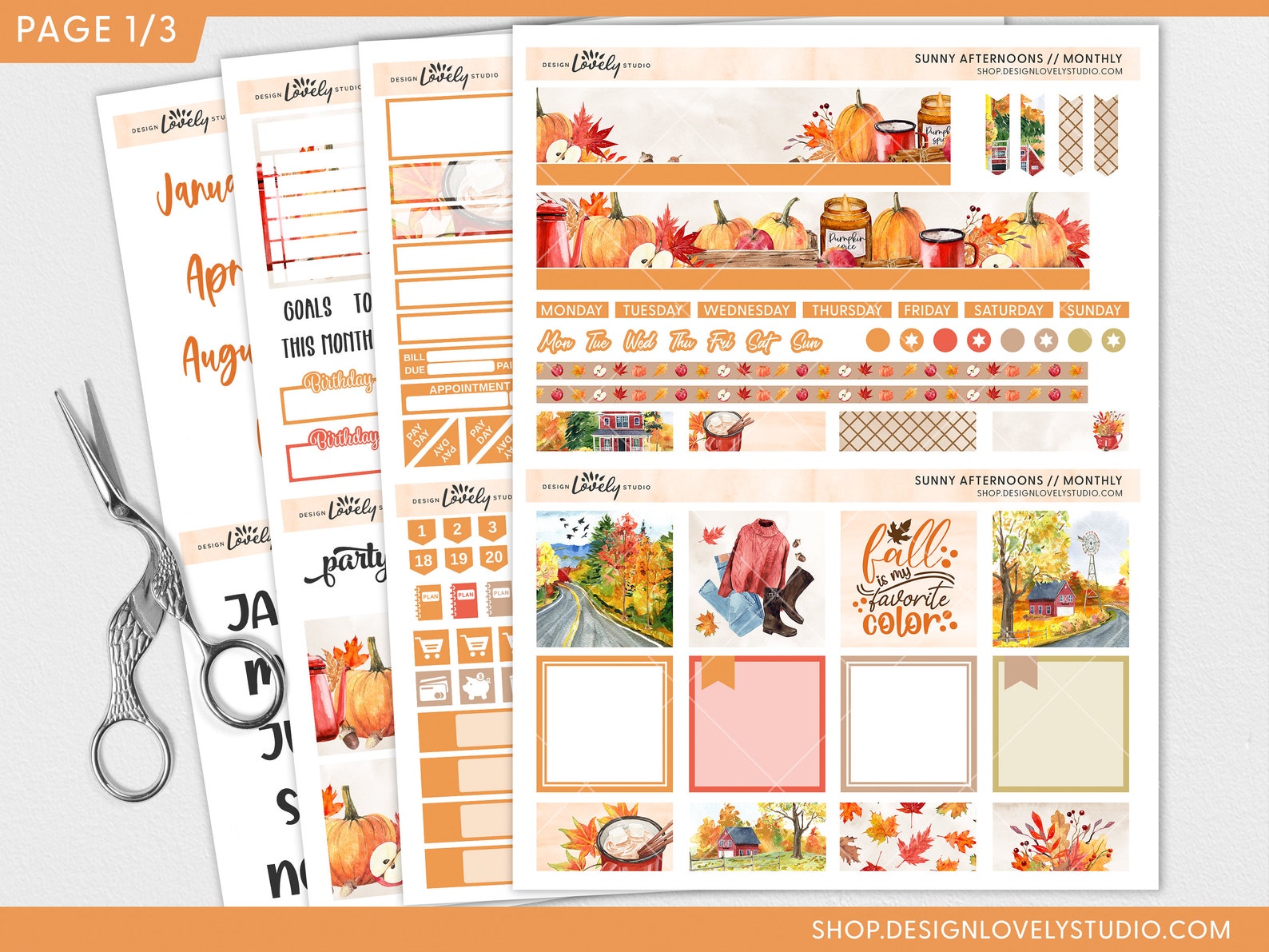 Happy Planner Monthly Sticker Kit September Planner Stickers - Etsy