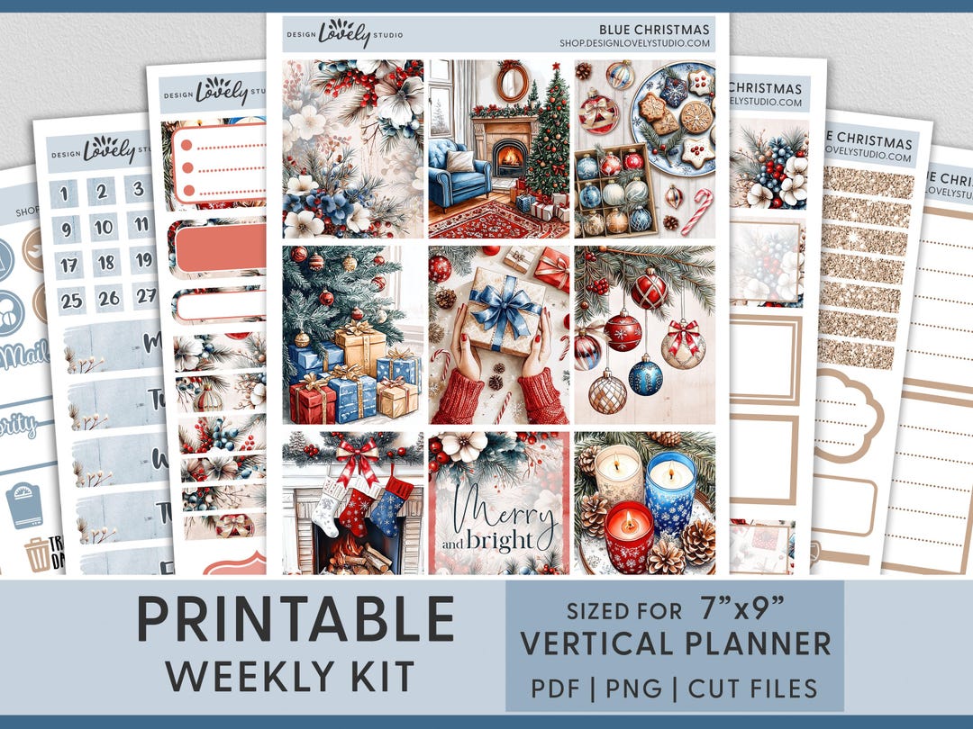 Printable Christmas Planner Stickers, Holiday Planner, December ...