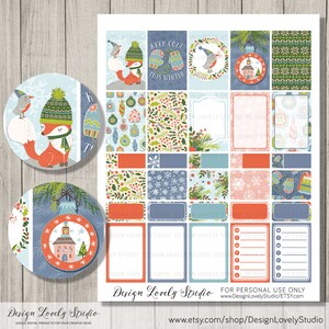 Happy Planner Christmas Stickers, Christmas Printable Planner Stickers ...