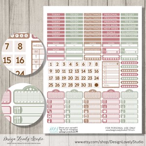 Happy Planner Thanksgiving Stickers Kit, Printable Thanksgiving Planner ...