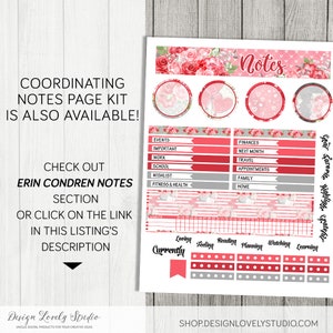 Printable February Monthly Kit, Valentines Day Planner Stickers, EC ...