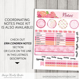 Printable Monthly Planner Stickers Kit, Pink Floral Planner Stickers ...