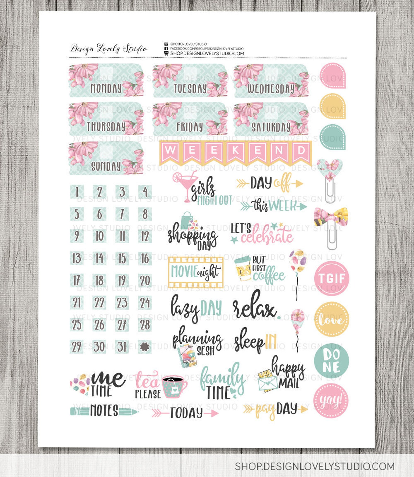 EASTER Planner Stickers Kit Printable Big Happy Planner - Etsy