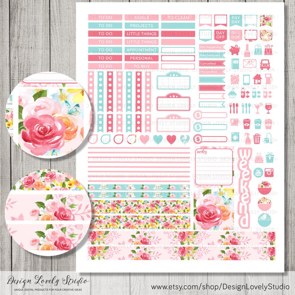 EASTER Planner Stickers Printable, Mini Happy Planner Weekly Stickers ...