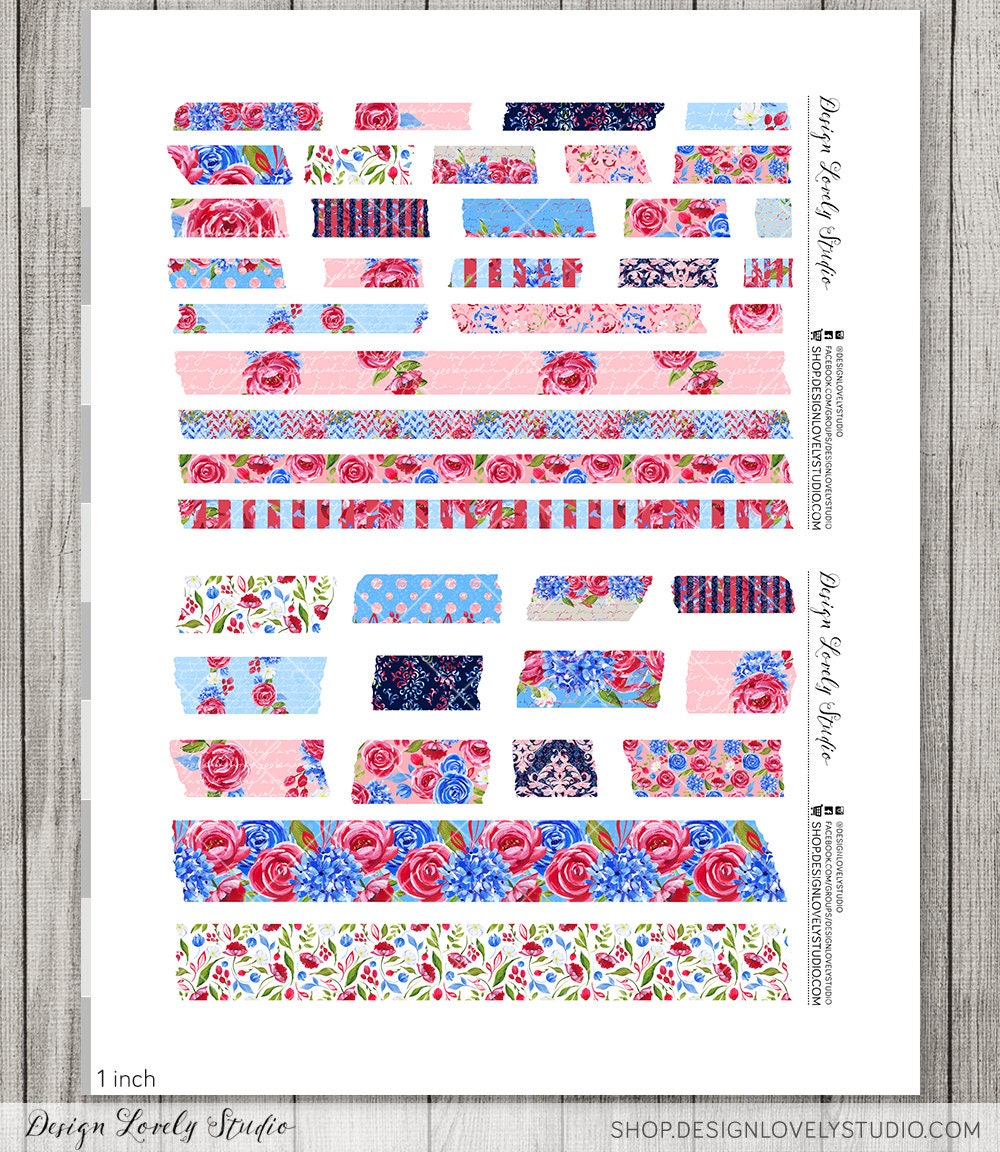 Digital Washi Tape Printable Washi Strips Goodnotes Stickes - Etsy