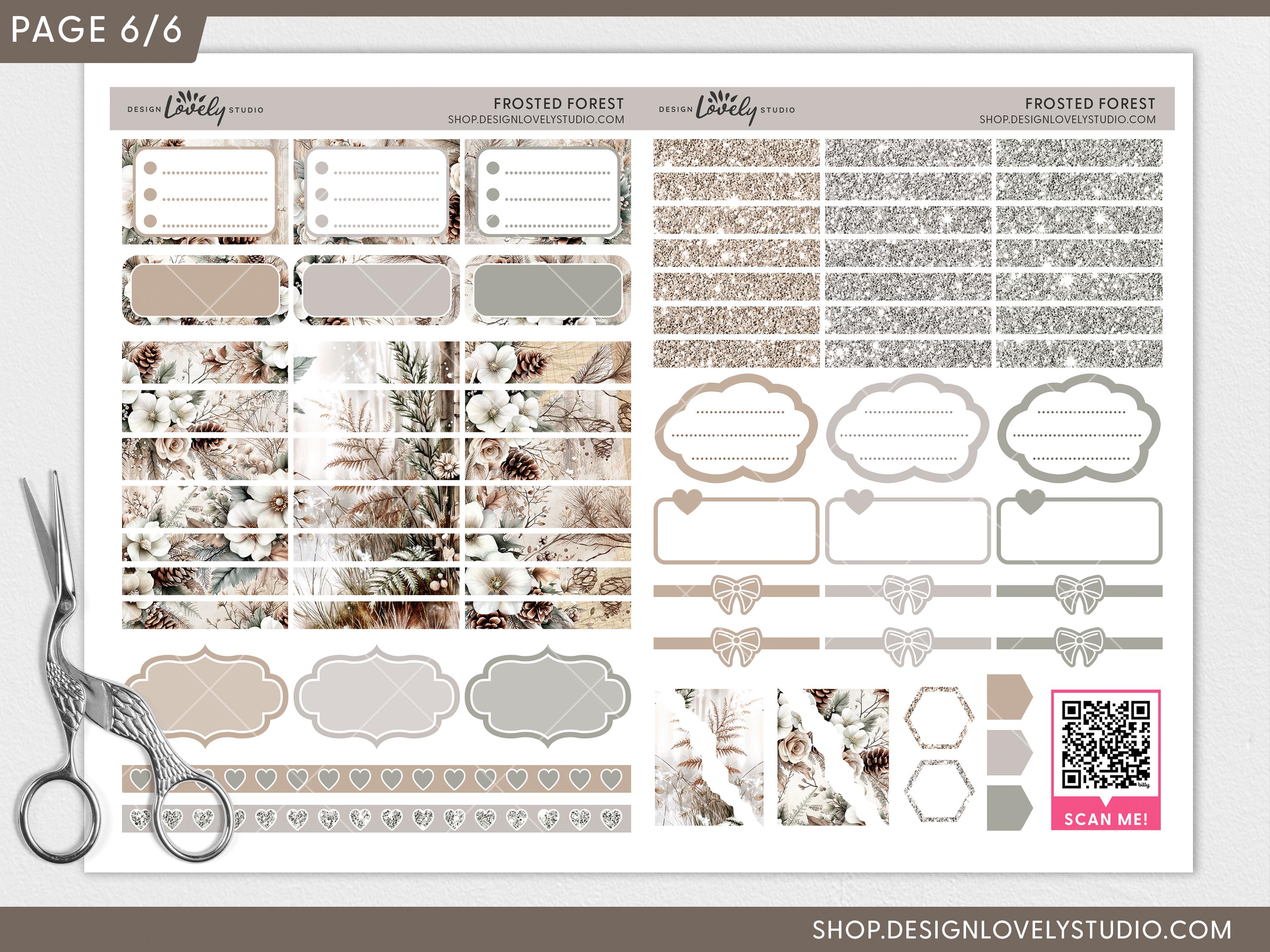 Winter Woodland Printable Planner Stickers, Weekly Planner Kit for ...