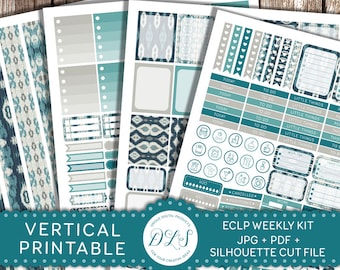 Printable Vertical Stickers for Erin Condren Vertical Weekly - Etsy