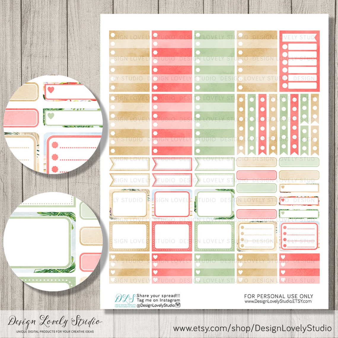 Printable Weekly Stickers Kit Happy Planner Printable - Etsy Hong Kong