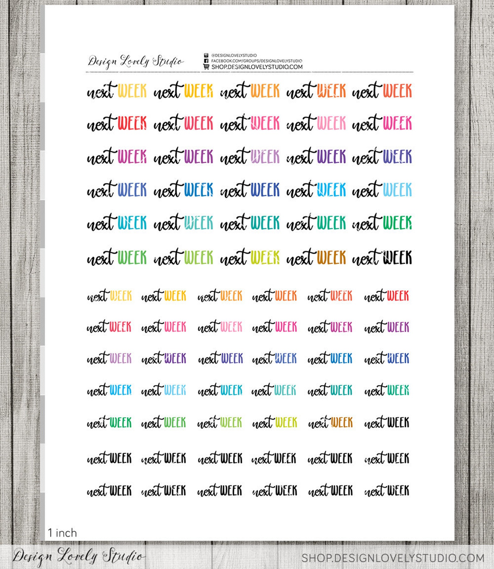 NEXT WEEK Script Headers Stickers, Printable Script Planner Stickers ...