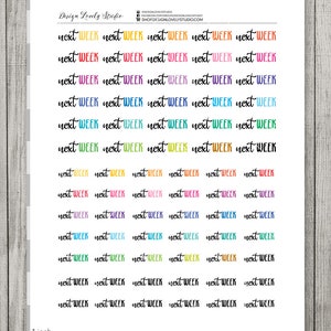NEXT WEEK Script Headers Stickers, Printable Script Planner Stickers ...