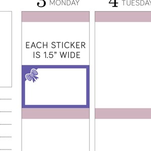 Printable Half Box Stickers, Printable Bow Half Boxes, Multicolor Half ...