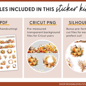 Autumn Printable Floral Deco Stickers, Fall Journaling Stickers ...