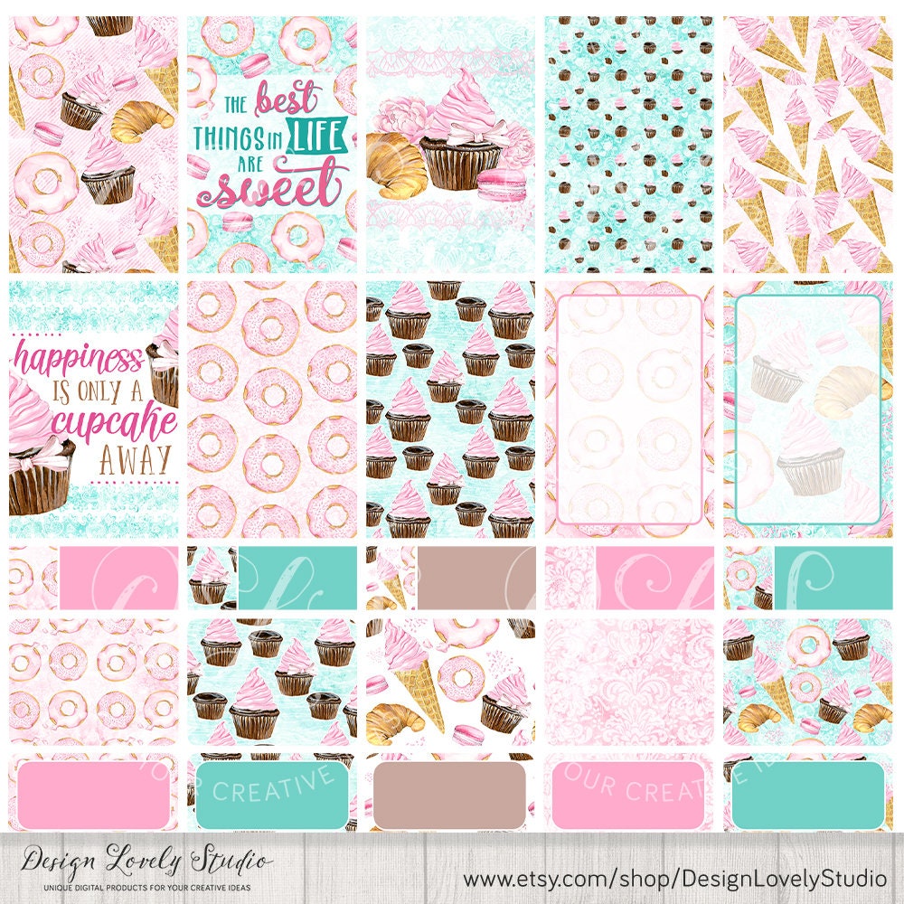 Printable Happy Planner Weekly Stickers Kit Bakery Planner - Etsy