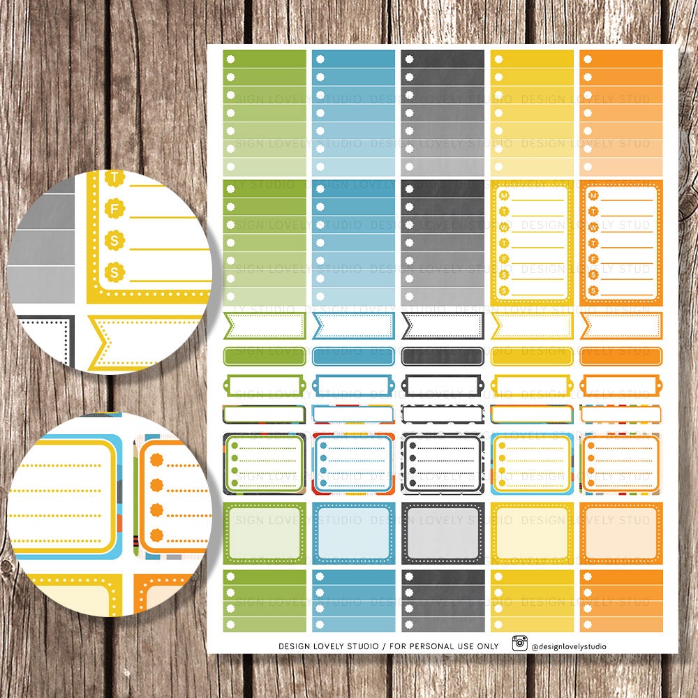 Happy Planner Back to School Stickers Printable Back to | Etsy