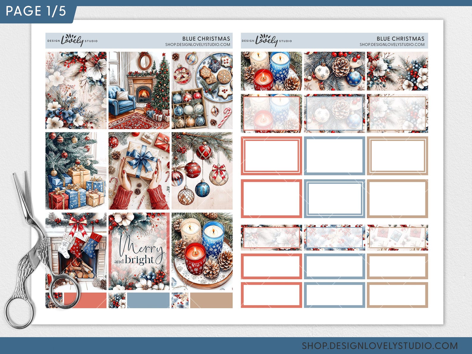 Printable Christmas Planner Stickers, Holiday Planner, December ...