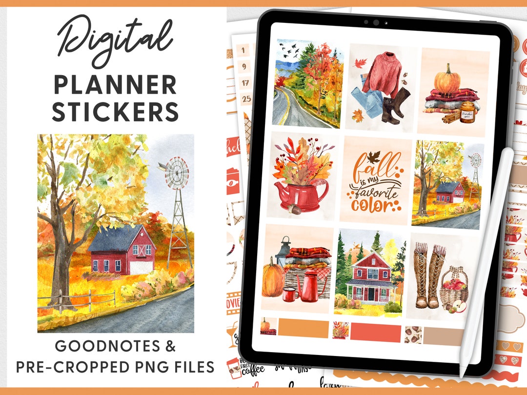 Goodnotes Stickers, Fall Digital Planner Stickers, Autumn Digital ...