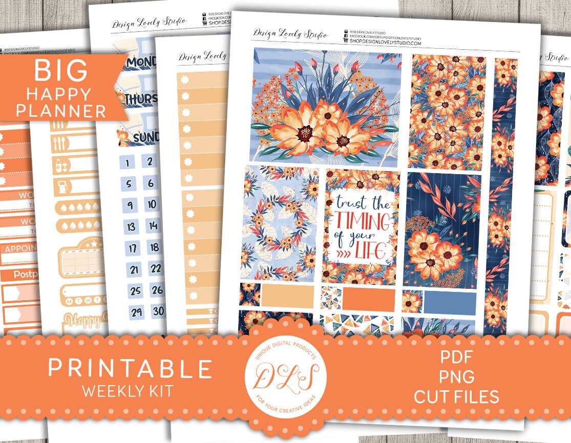 Big Happy Planner PRINTABLE Weekly Kit Fall Planner Stickers | Etsy