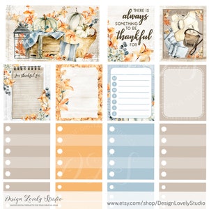 Printable THANKSGIVING Planner Stickers, Mini Happy Planner, November ...