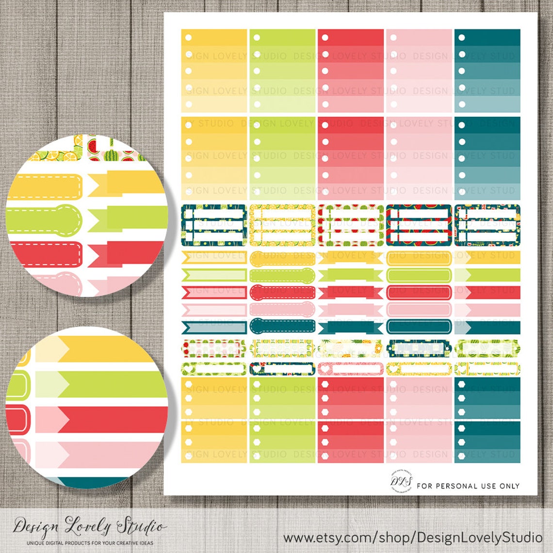 Summer Planner Sticker Kit Erin Condren Summer Stickers | Etsy