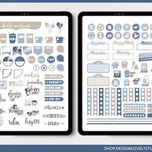 New Year's Eve Stickers, New Year Planner Kit, January Digital Planner ...