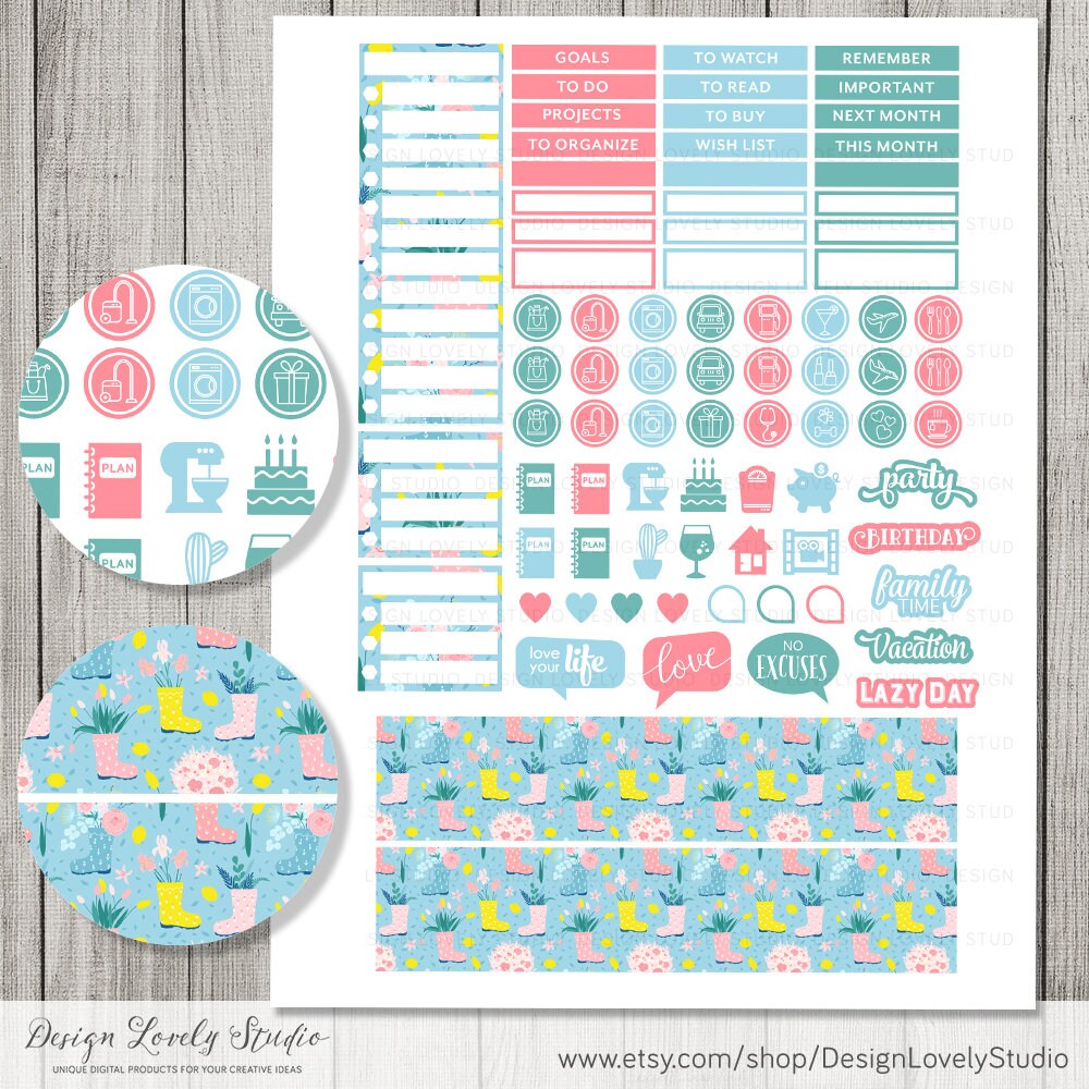 May PRINTABLE Planner Stickers Printable May Monthly Stickers | Etsy