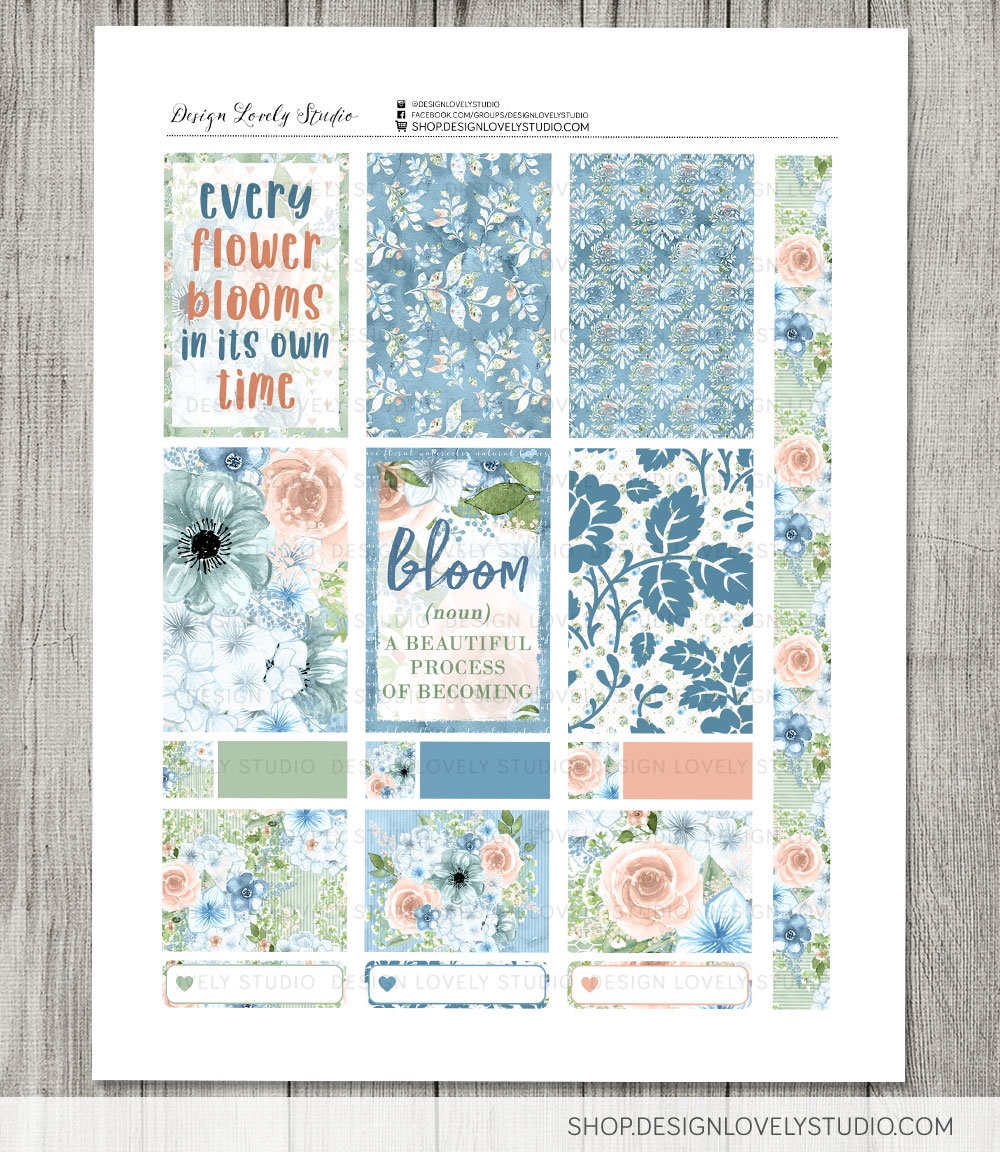 FLORAL Planner Stickers Big Happy Planner Weekly Stickers - Etsy