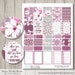 Happy Planner PRINTABLE Weekly Kit, Purple Floral Planner Stickers ...